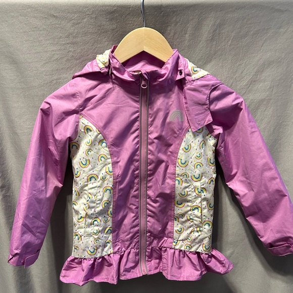Lily & Dan | Jackets & Coats | Lily Dan Purple Rainbow Rain Jacket With ...